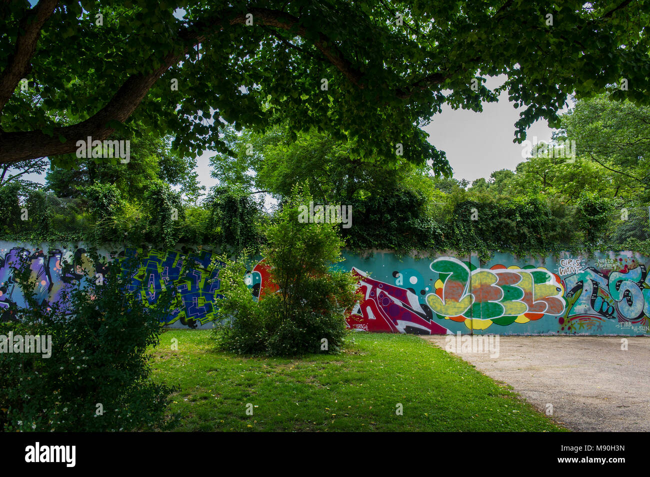BASEL, SWITZERLAND - JUNE 03, 2017: Impressive art graffiti on the ...