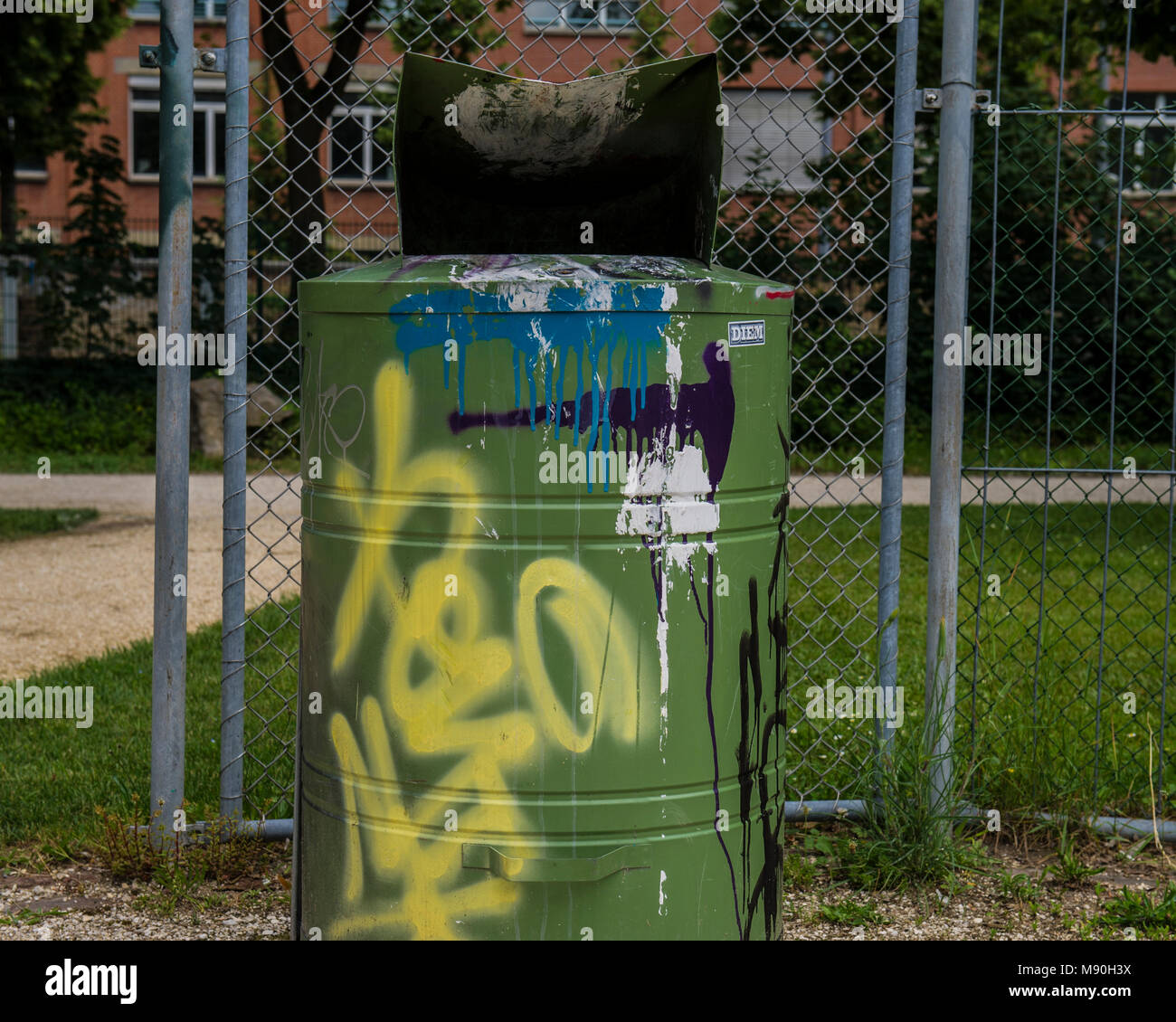 BASEL, SWITZERLAND - JUNE 03, 2017: Impressive art graffiti on the ...