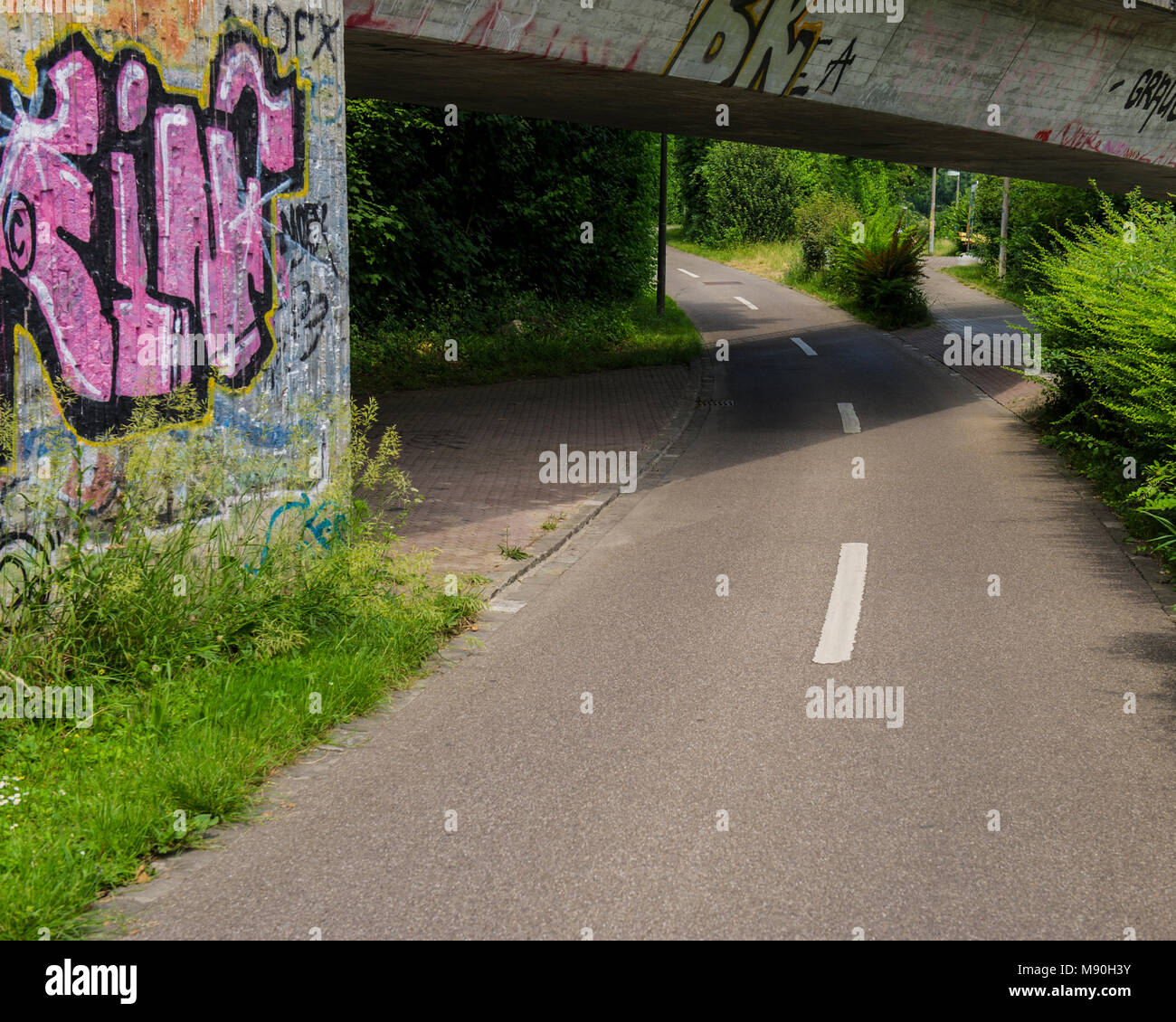 BASEL, SWITZERLAND - JUNE 08 2017: Impressive art graffiti on the ...