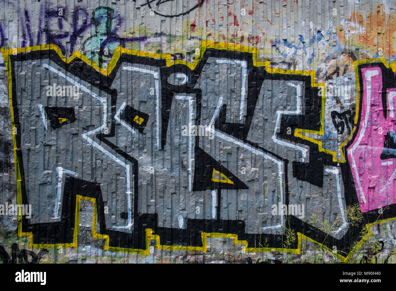 BASEL, SWITZERLAND - JUNE 03, 2017: Impressive art graffiti on the ...