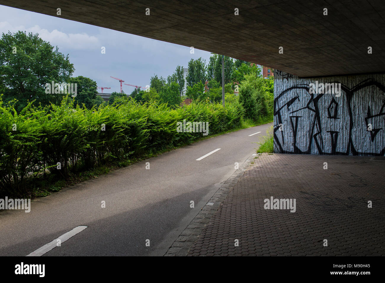 BASEL, SWITZERLAND - JUNE 08 2017: Impressive art graffiti on the ...