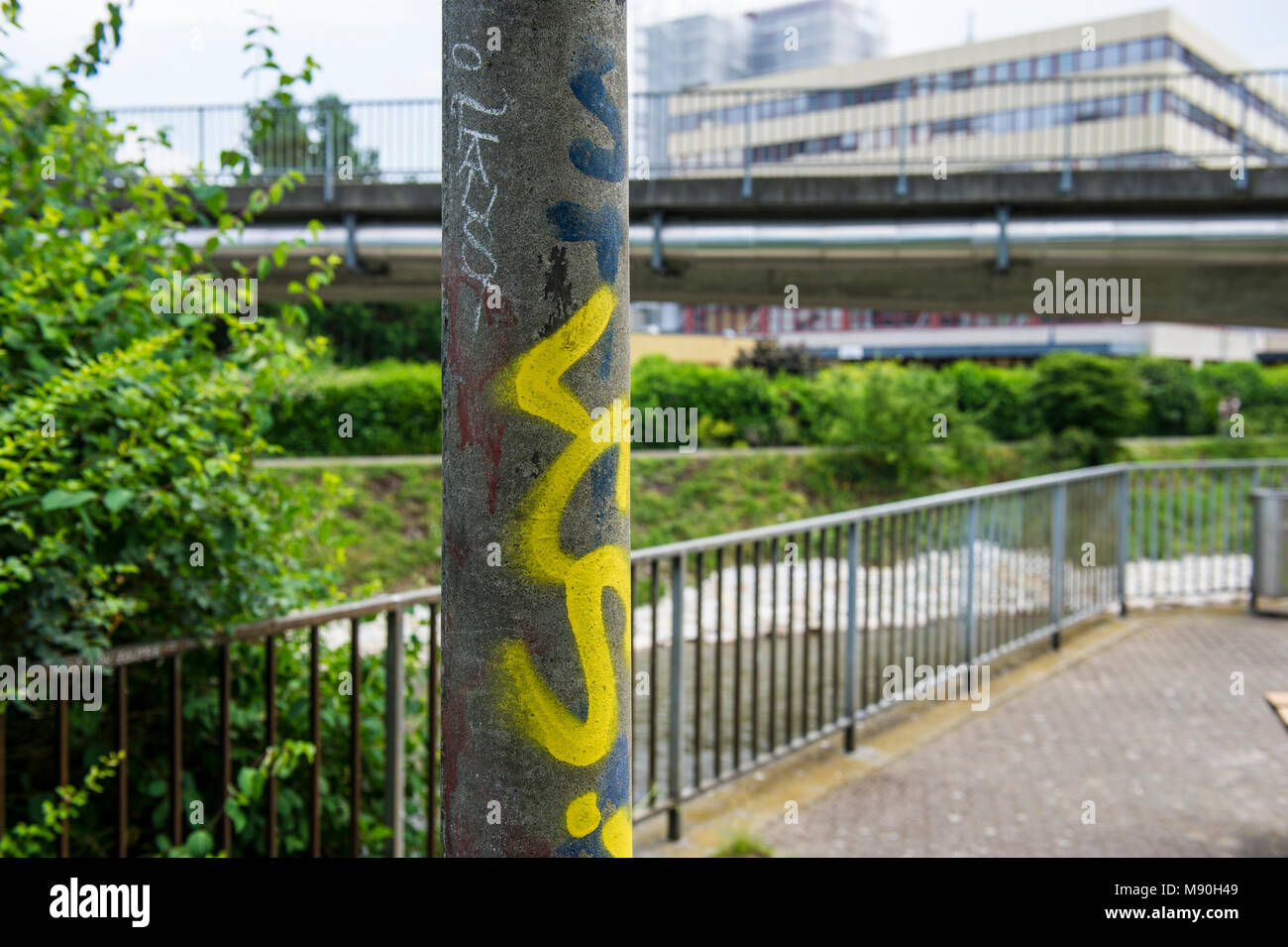 BASEL, SWITZERLAND - JUNE 08 2017: Impressive art graffiti on the ...