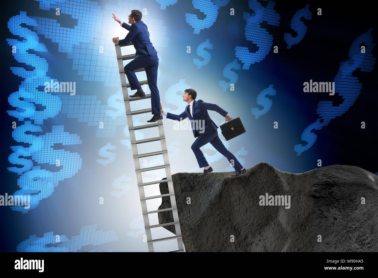 Business unethical competition concept with businessmen Stock Photo - Alamy