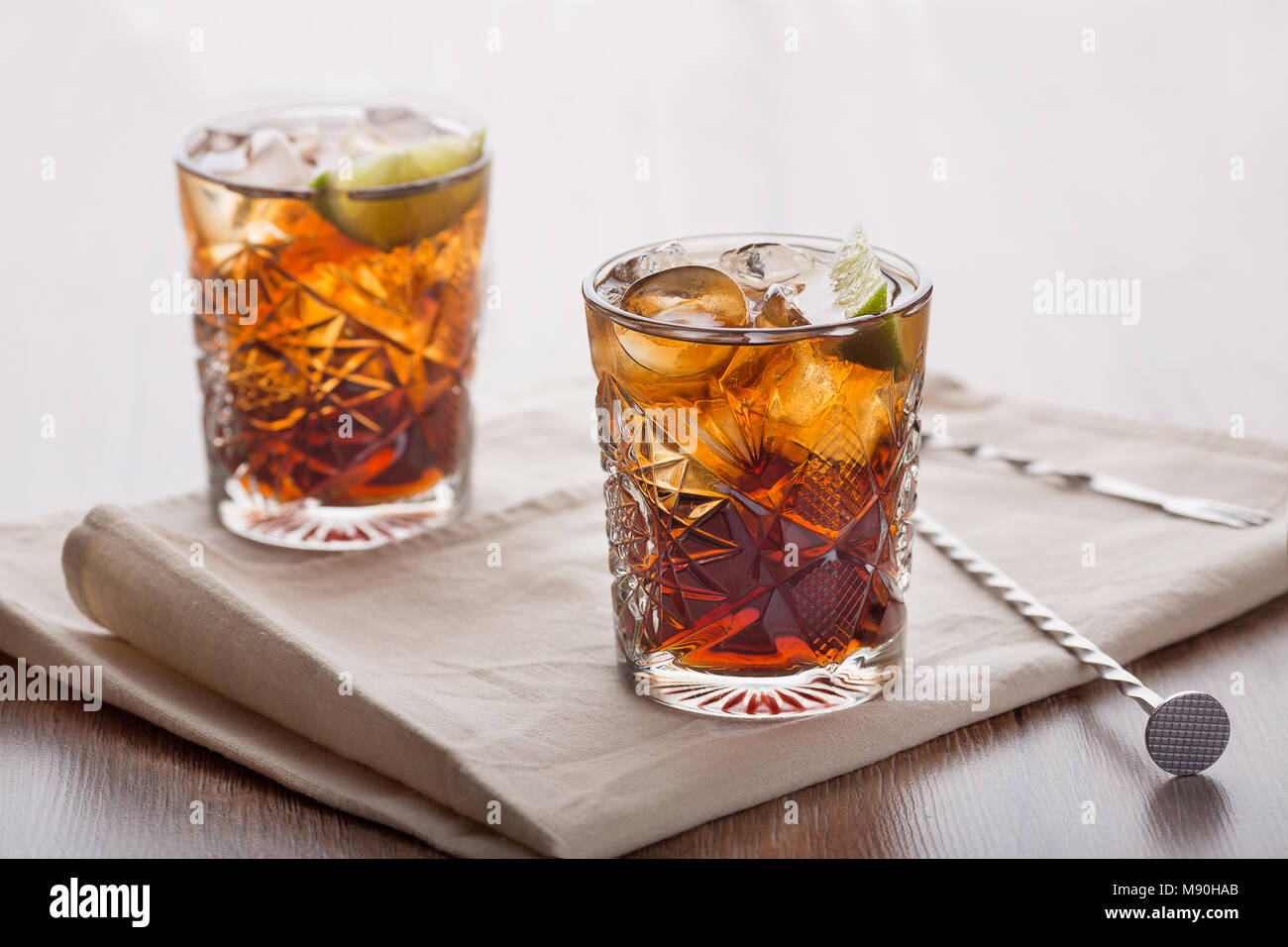 Invigorating cocktails in a light room Stock Photo - Alamy