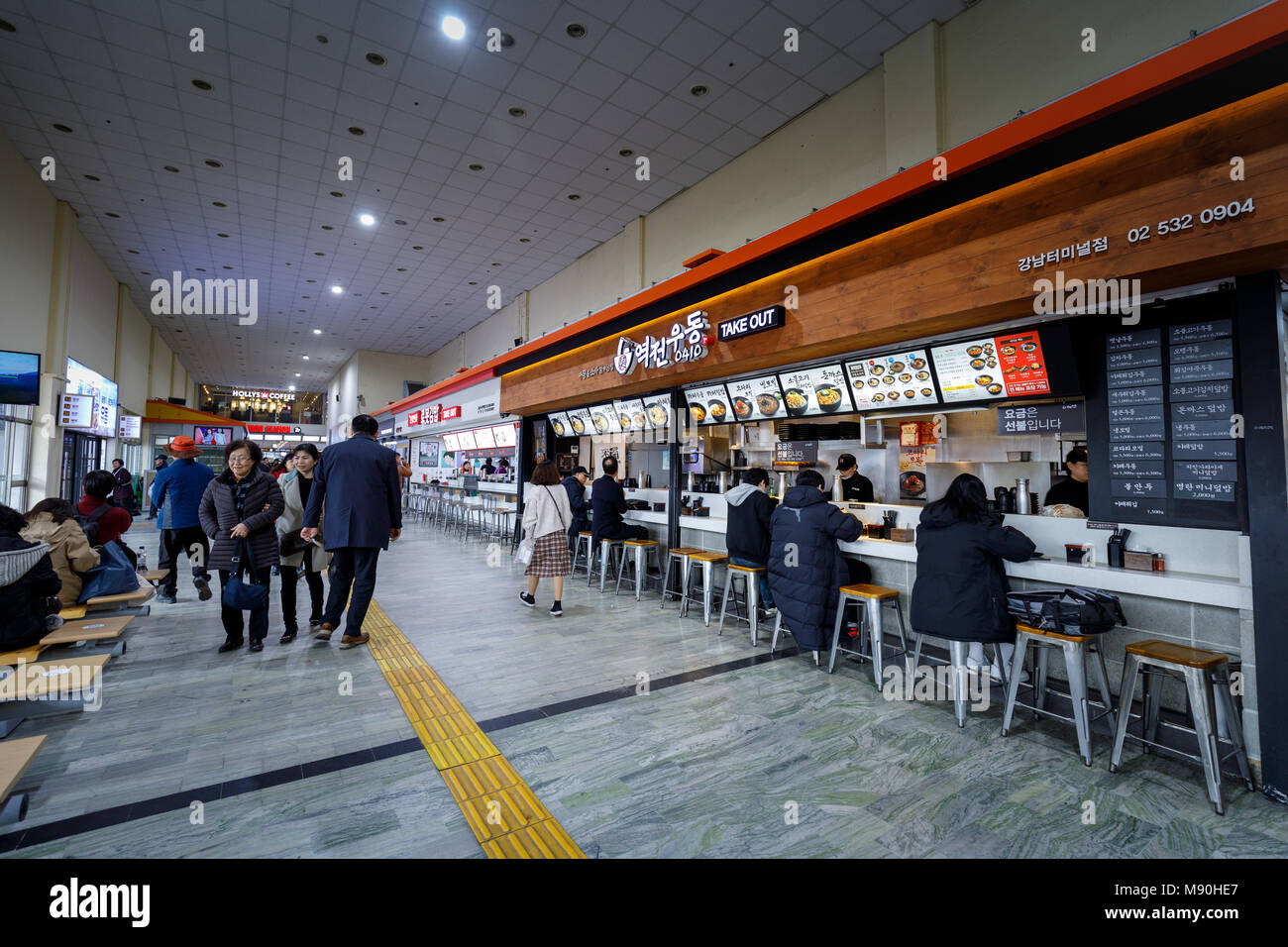 Seoul, South Korea - March 7, 2018 : Busy Restaurant in a line at Seoul ...