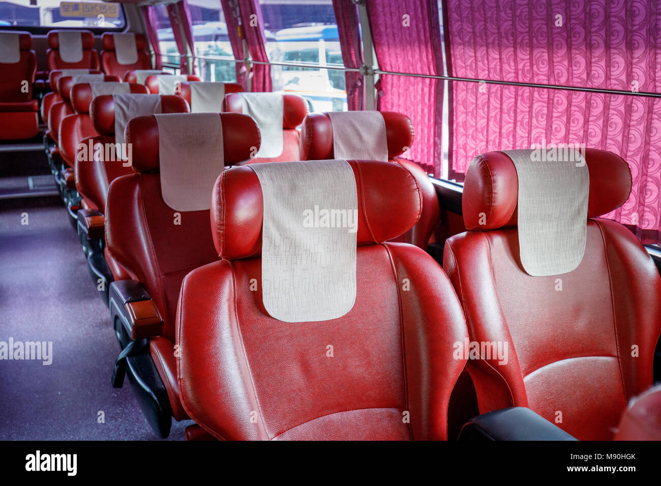 Seoul, South Korea - March 7, 2018 : Seats inside Express Bus in Seoul ...