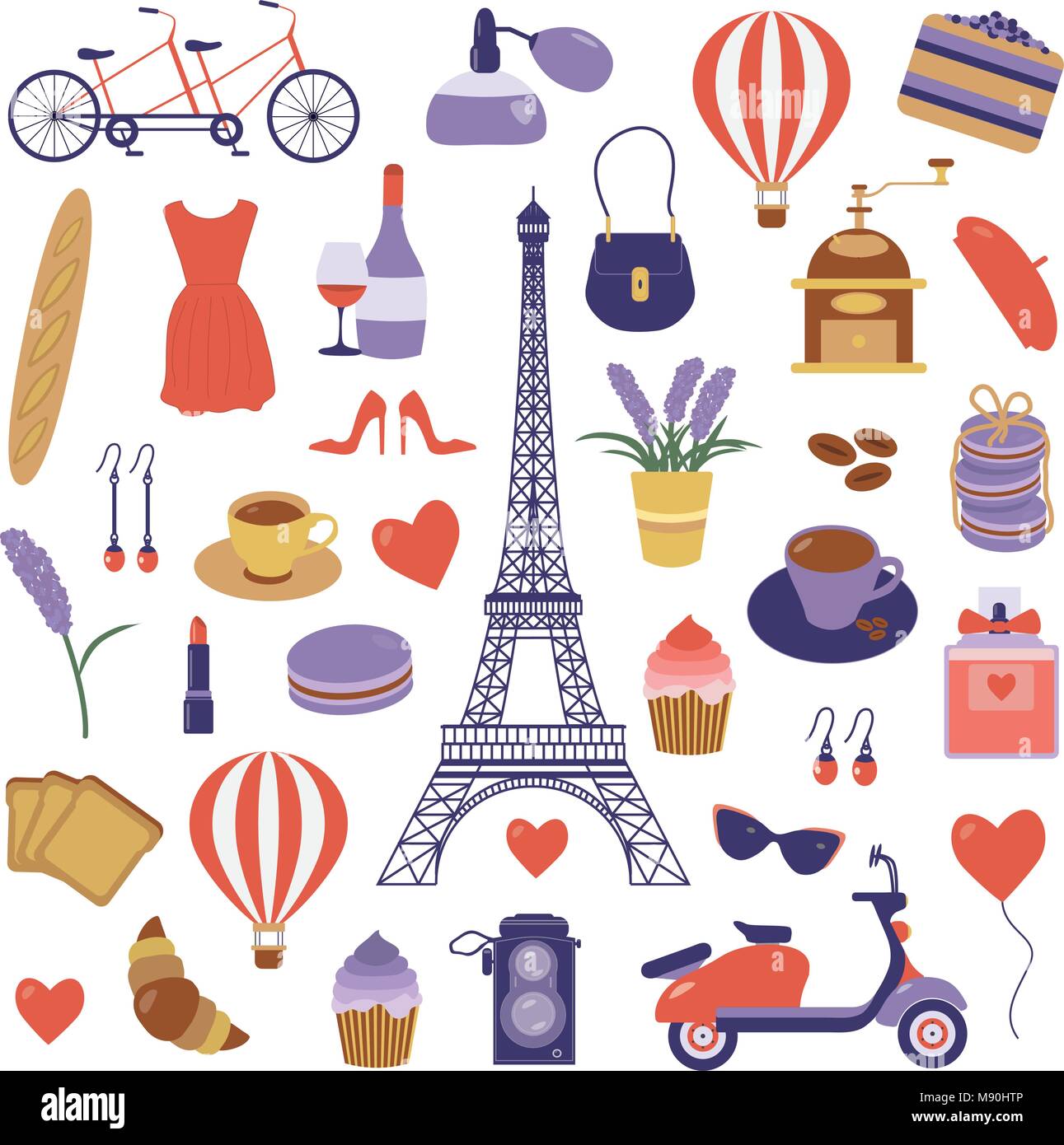Paris elements hi-res stock photography and images - Alamy