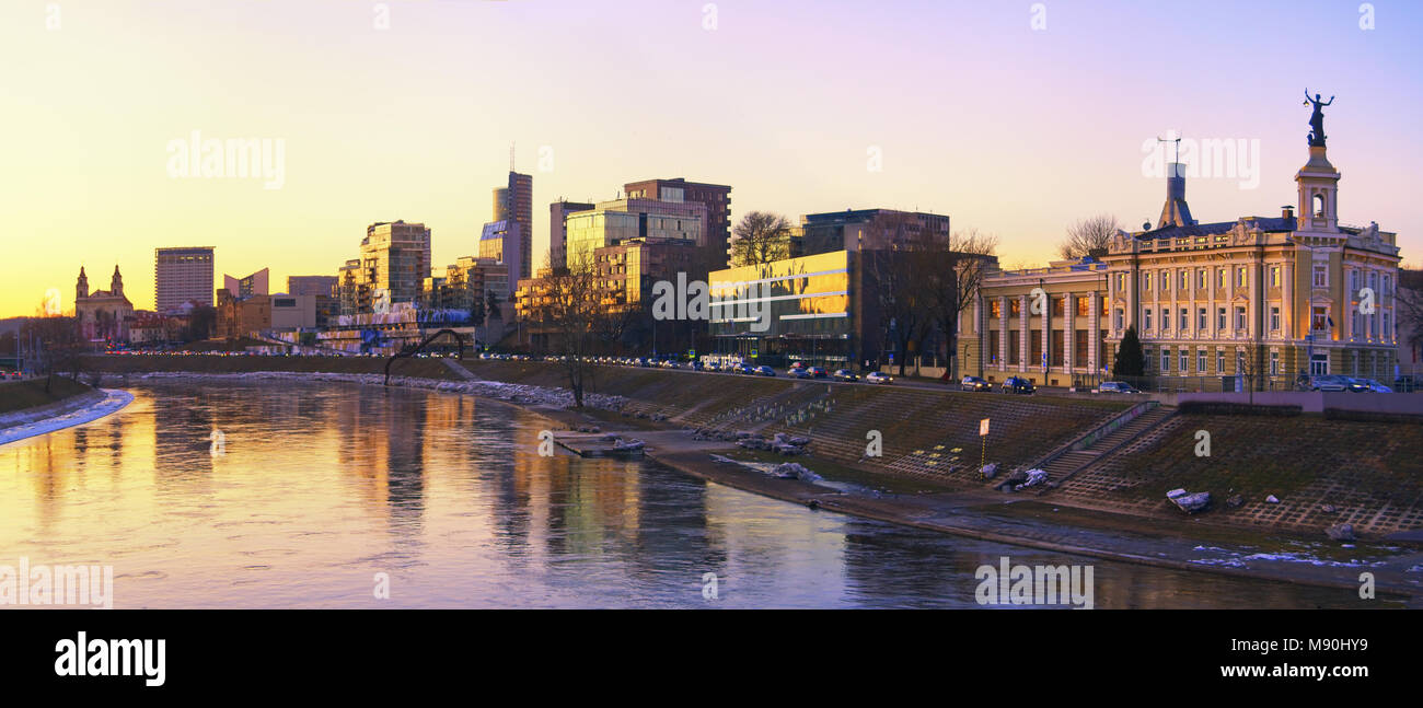River Bank Vilnius - LIthuania Stock Photo - Alamy