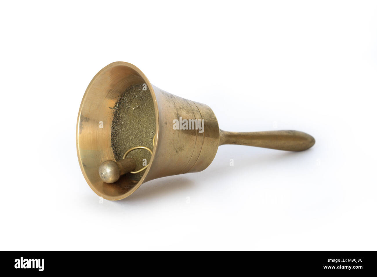 Ancient brass bell isolated on white background with clipping path ...