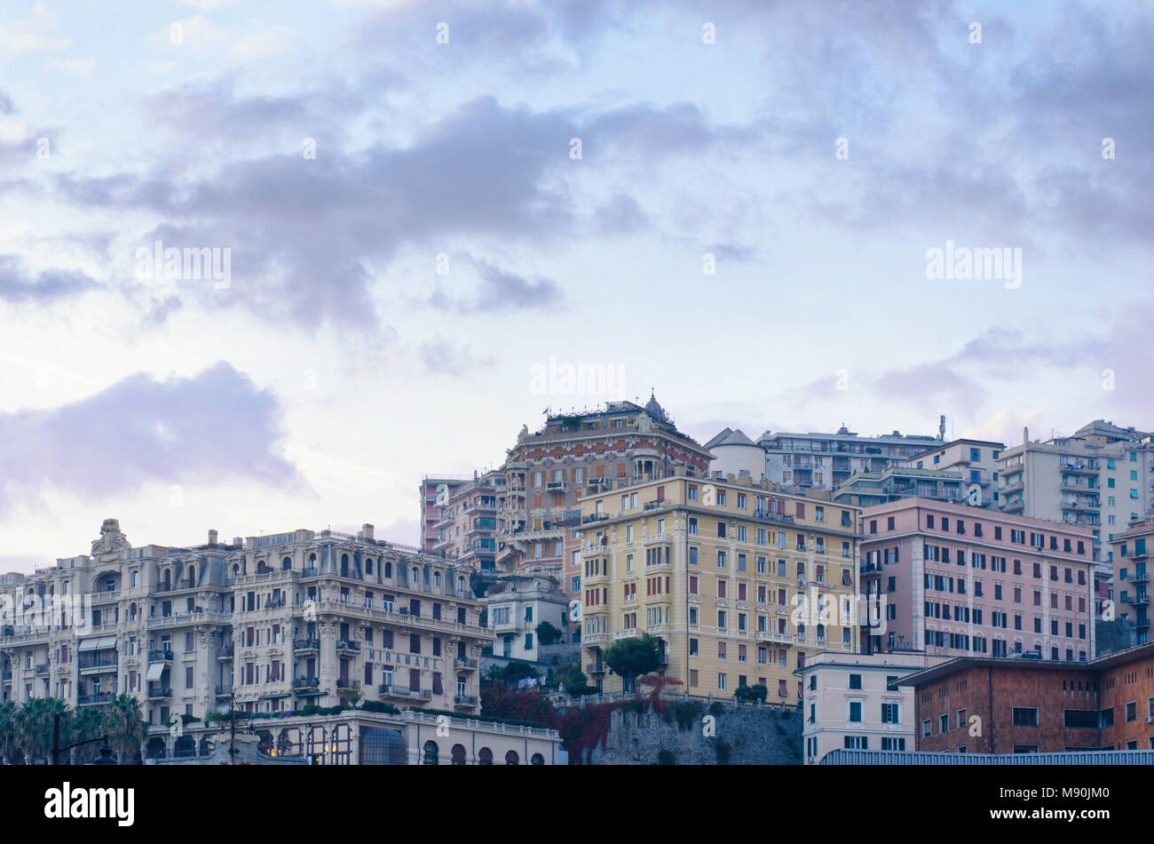 Buildings with multitude of architectural styles in the San Teodoro ...