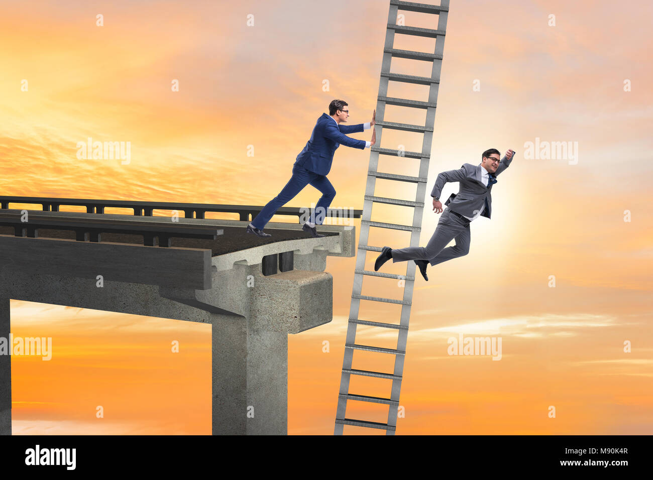 Business unethical competition concept with businessmen Stock Photo - Alamy