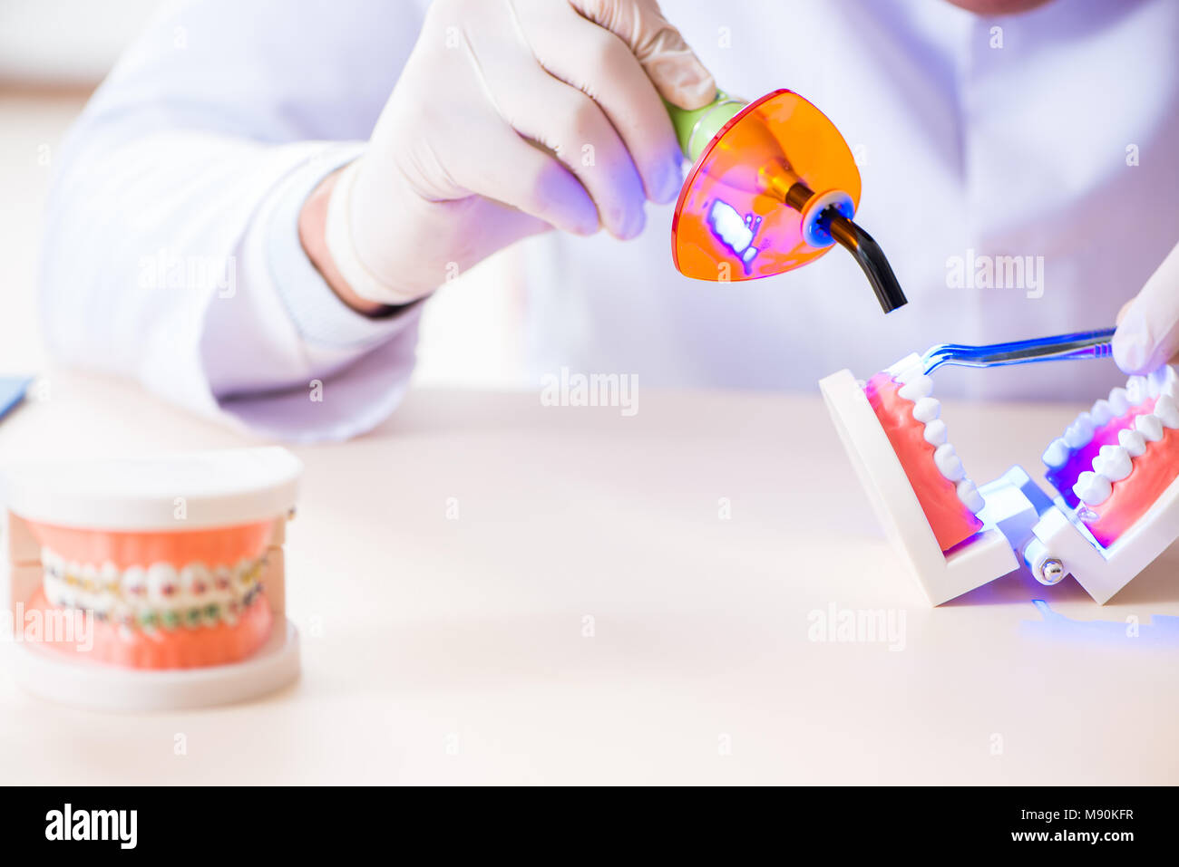 Young dentist working in the dentistry hospital Stock Photo - Alamy
