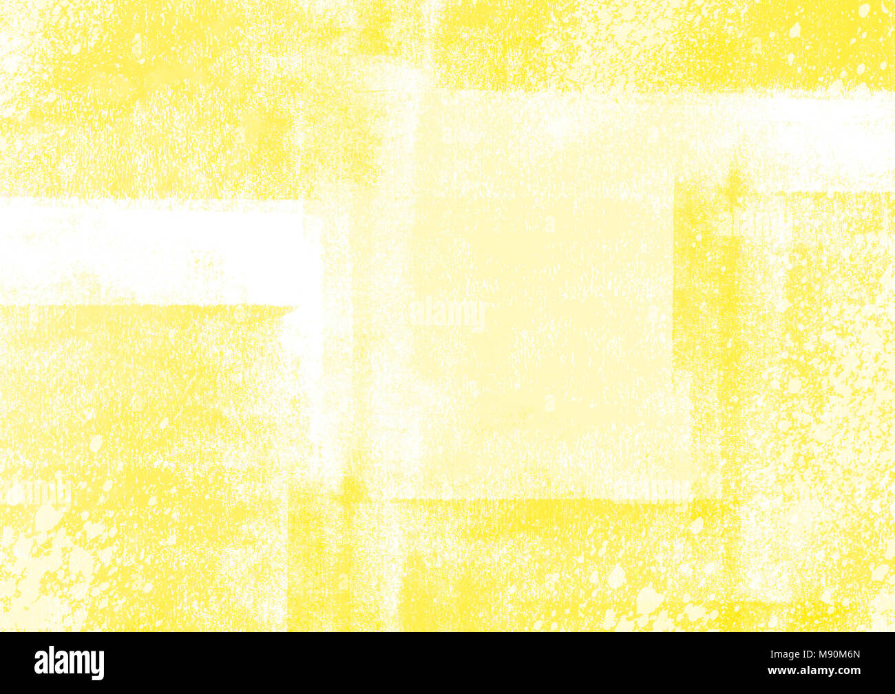 Yellow water color patches graphic brush strokes effect background ...