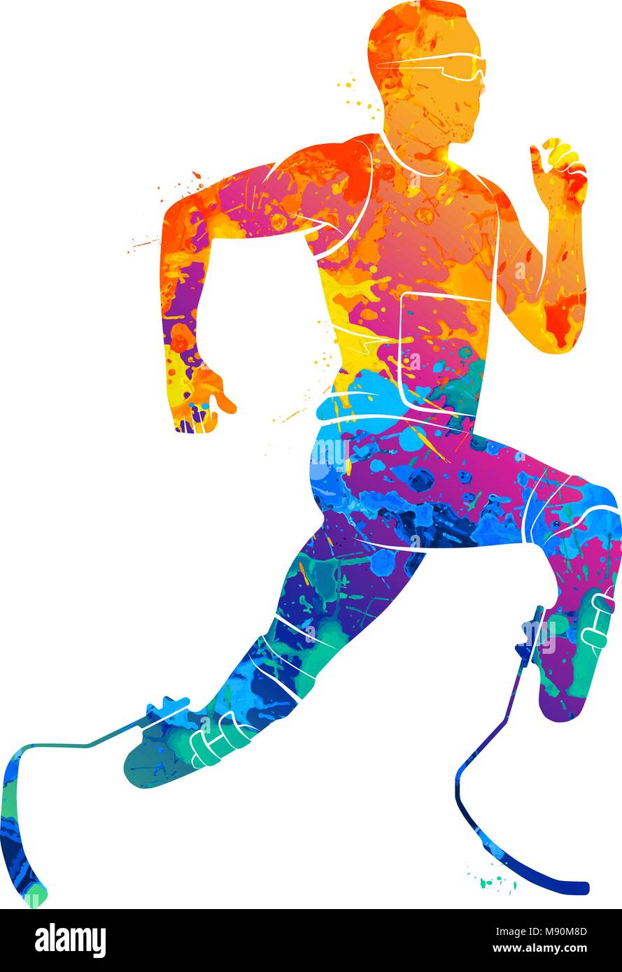 athlete runner Abstract Stock Vector Image & Art - Alamy