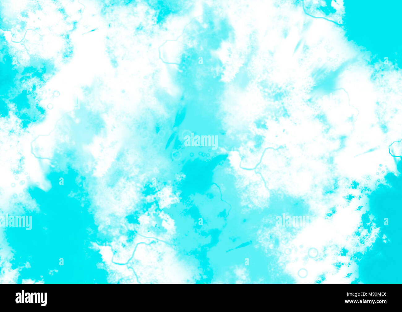 Light blue water color patches graphic brush strokes effect background ...