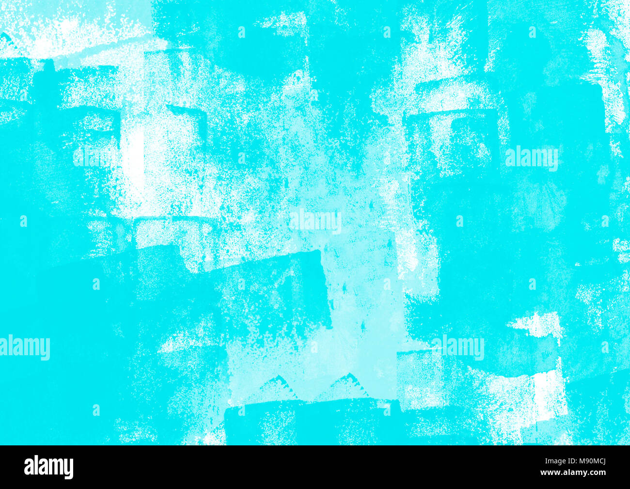 Light blue water color patches graphic brush strokes effect background ...