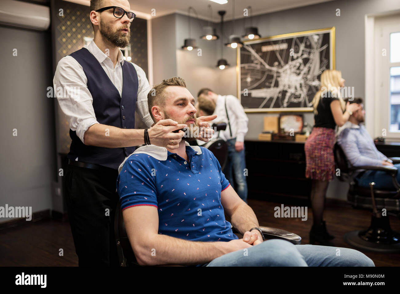 Mustache Stylist High Resolution Stock Photography and Images - Alamy