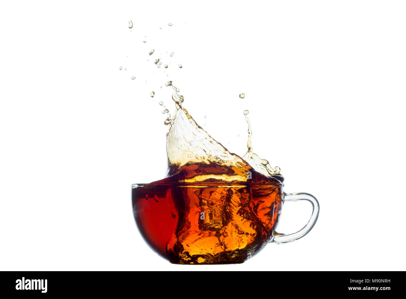 Tea splash white background hi-res stock photography and images - Alamy