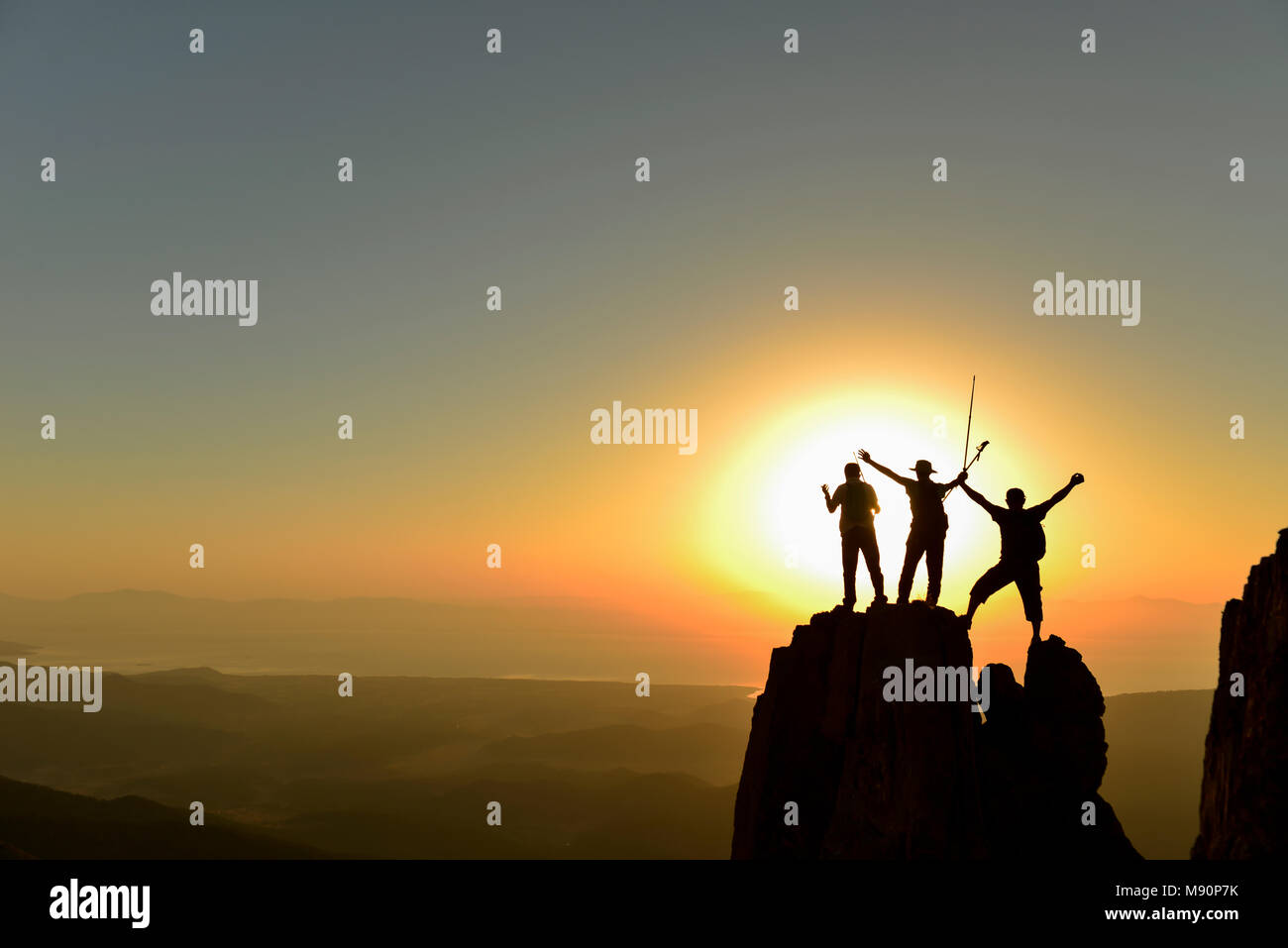 Climbers make the summit a success hi-res stock photography and images ...