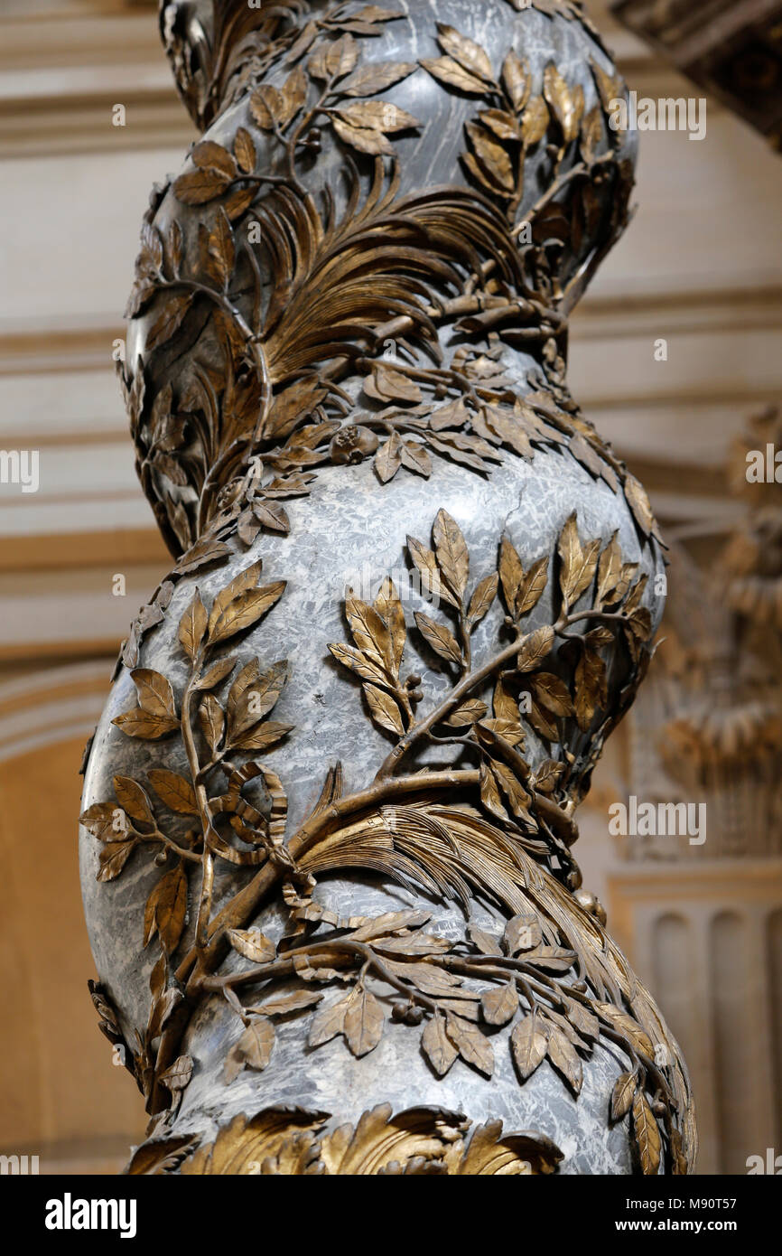 Notre-Dame du Val-de-Grace catholic church, Paris, France. Altar canopy ...