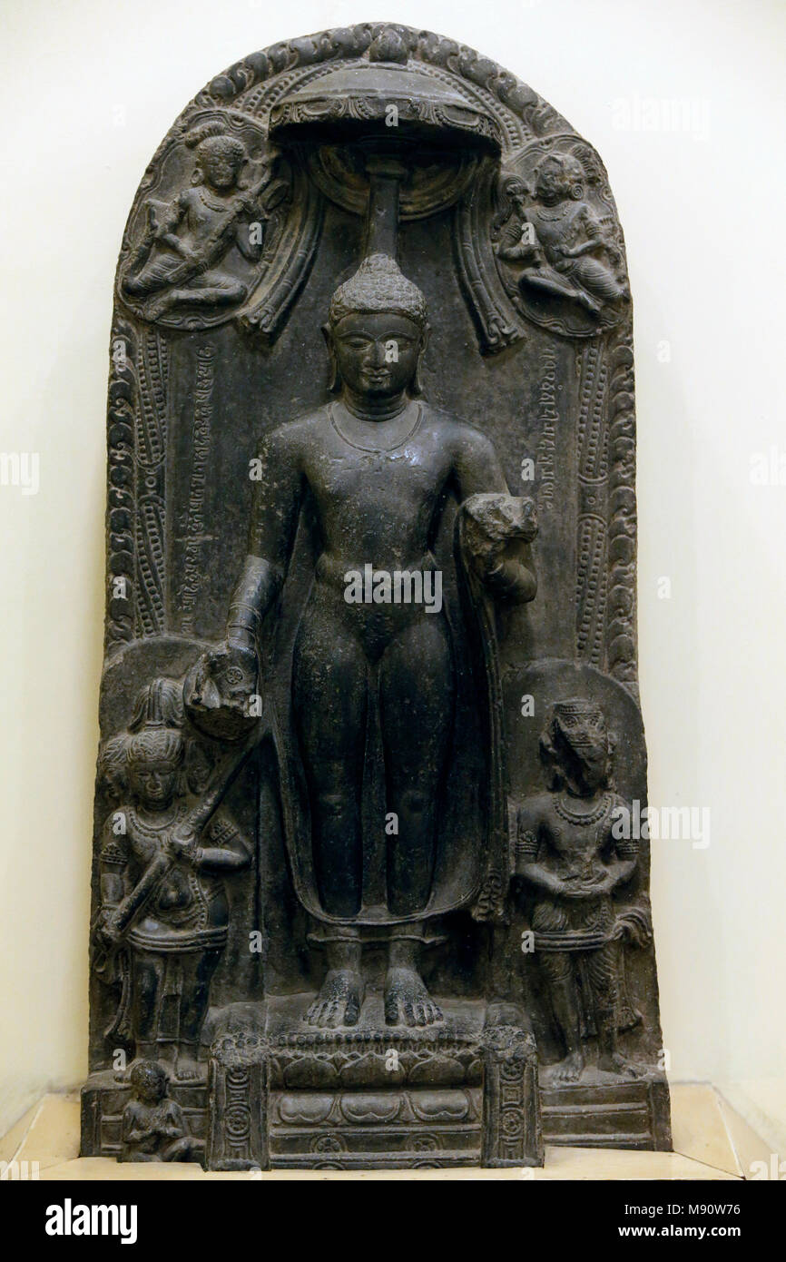 National museum of India, Delhi. Descent of Buddha. Pala, 11th century ...