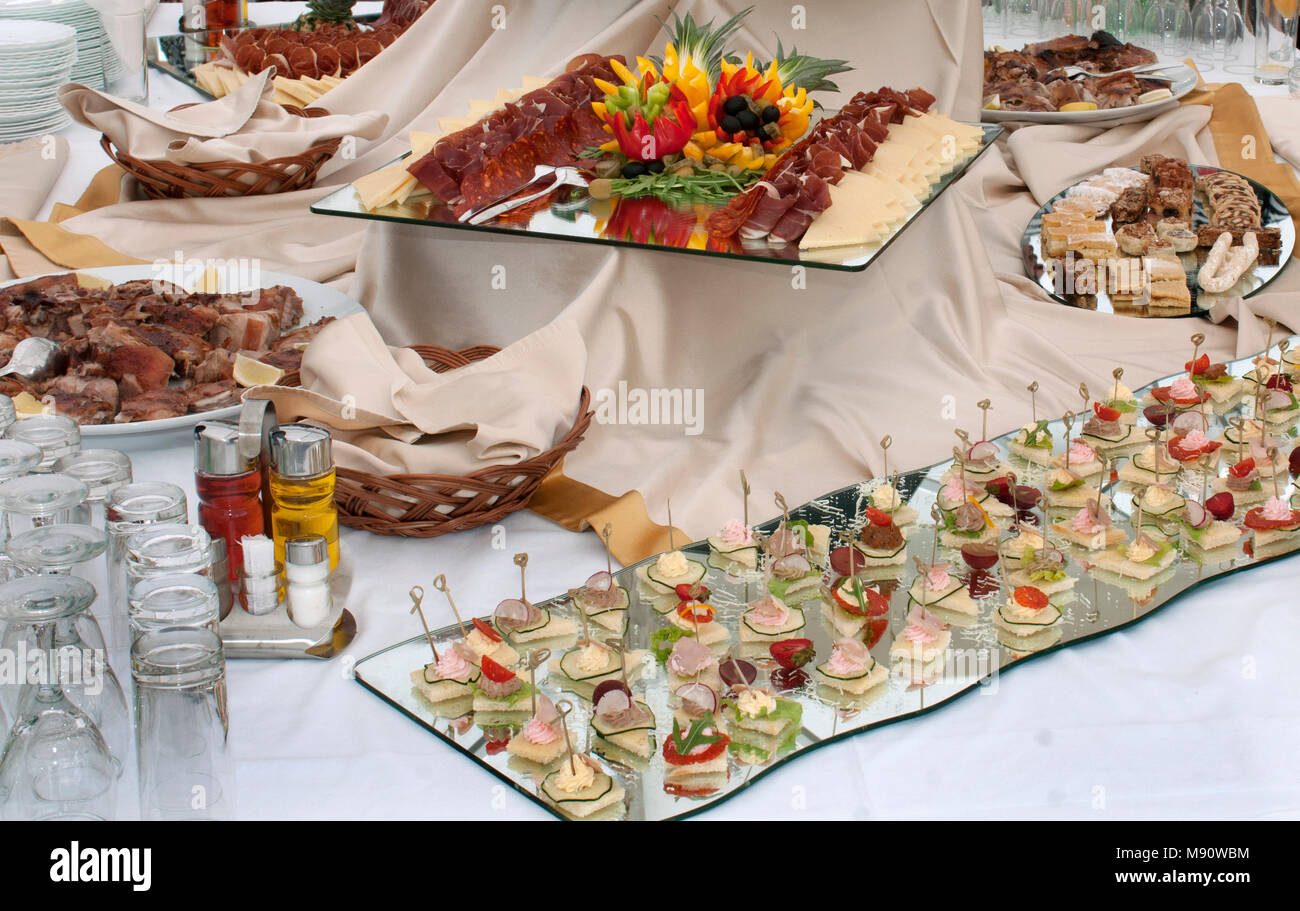 celebration with food Stock Photo - Alamy