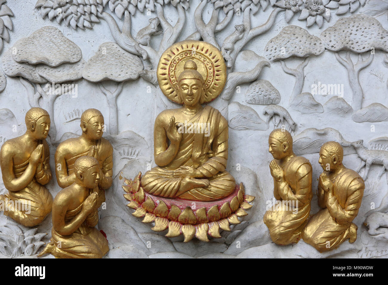 Buddhas disciples temple hi-res stock photography and images - Alamy