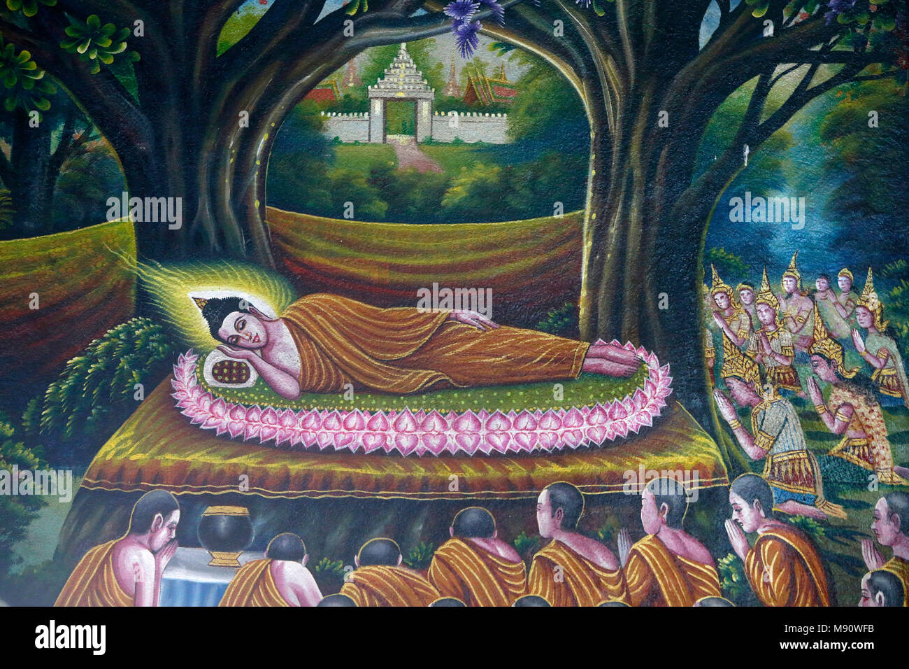 Death Of Buddha Painting High Resolution Stock Photography and Images ...