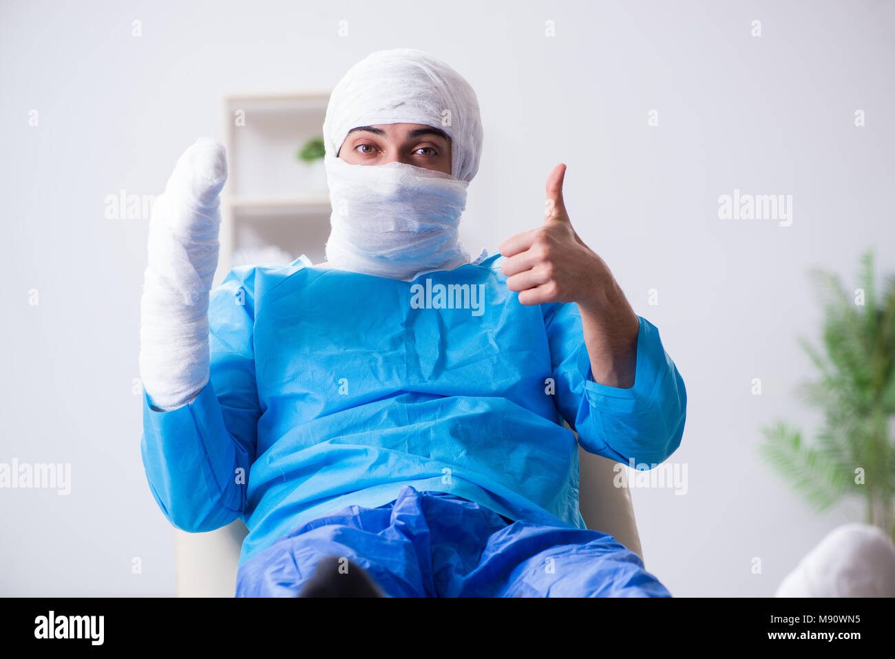 Man suffering from multiple broken bones and fractures Stock Photo - Alamy