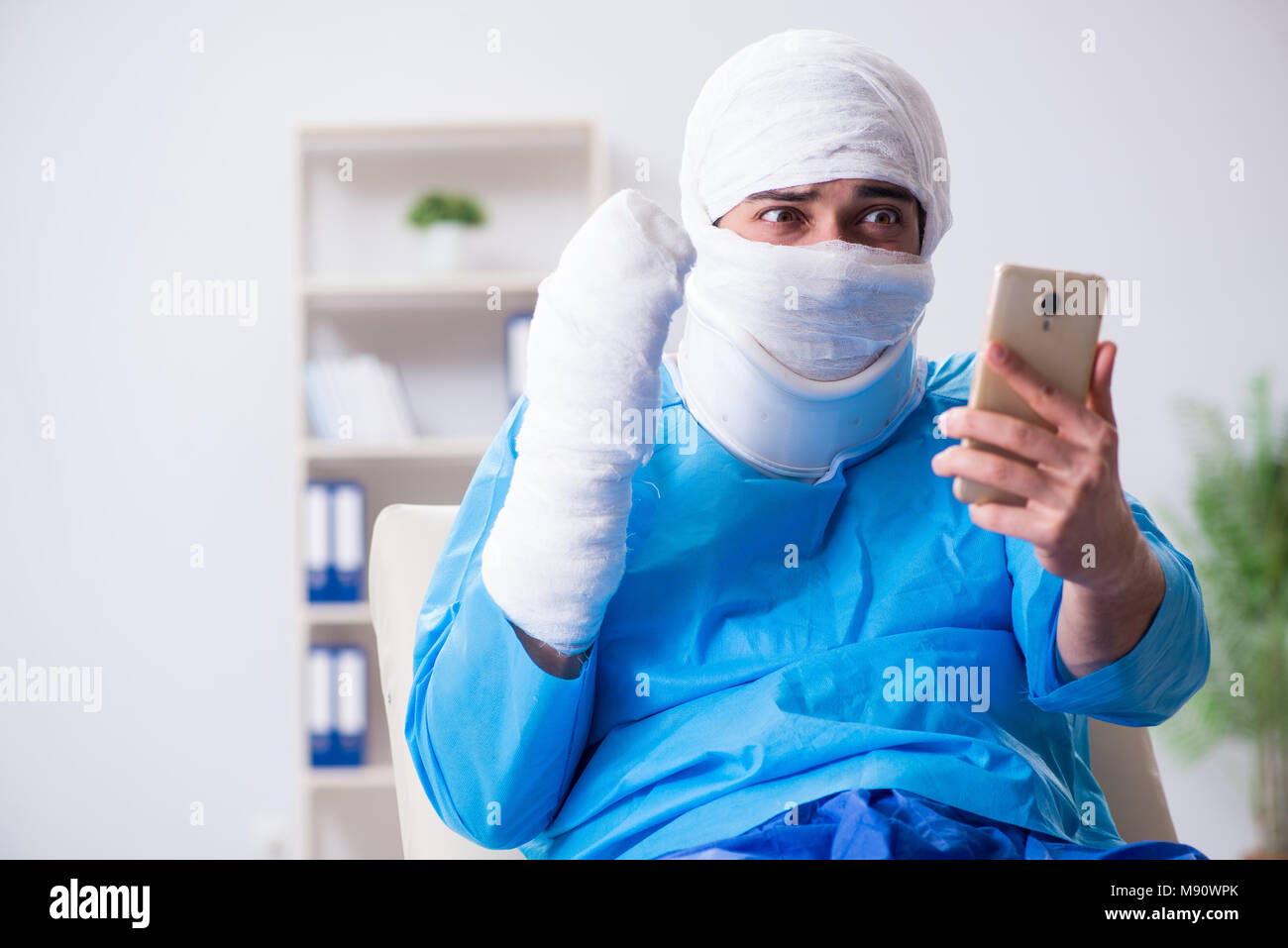 Man suffering from multiple broken bones and fractures Stock Photo - Alamy