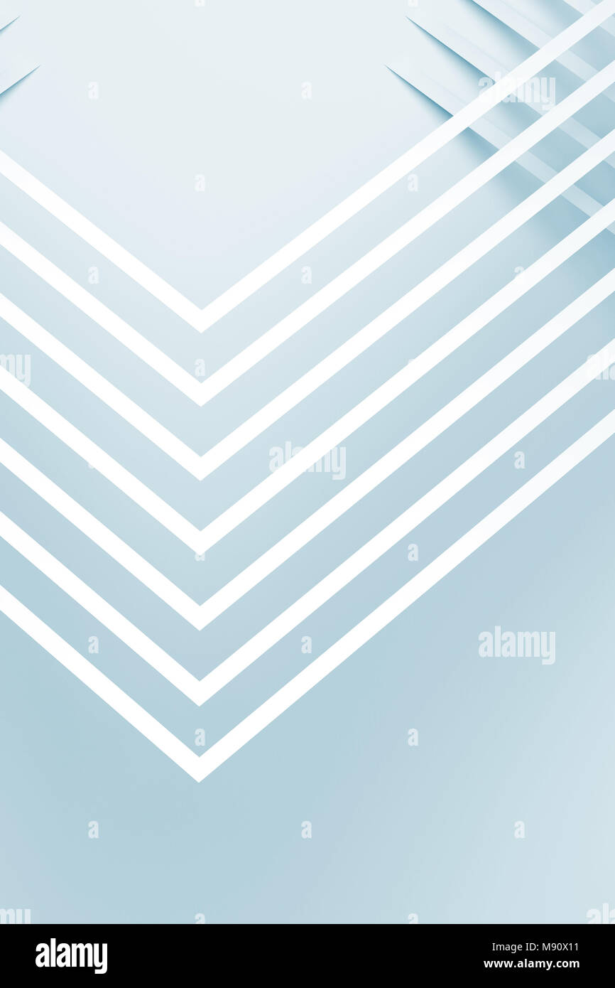 Abstract vertical background, pattern of white corners with soft blue ...