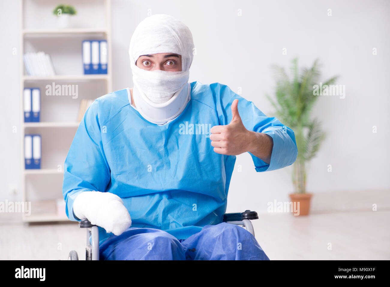 Man suffering from multiple broken bones and fractures Stock Photo - Alamy
