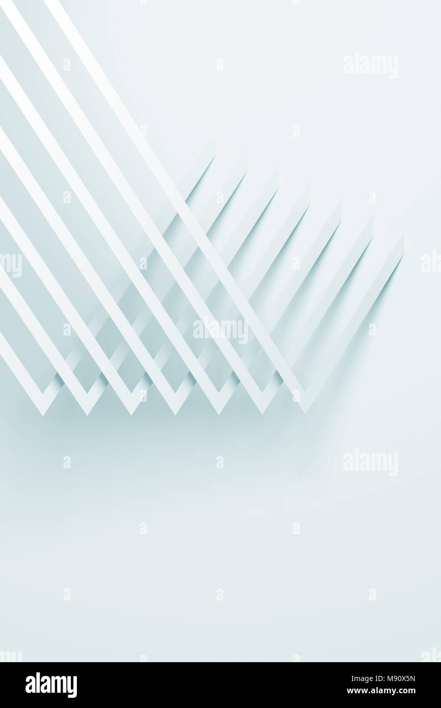 Abstract vertical white background, geometric pattern of corners with ...