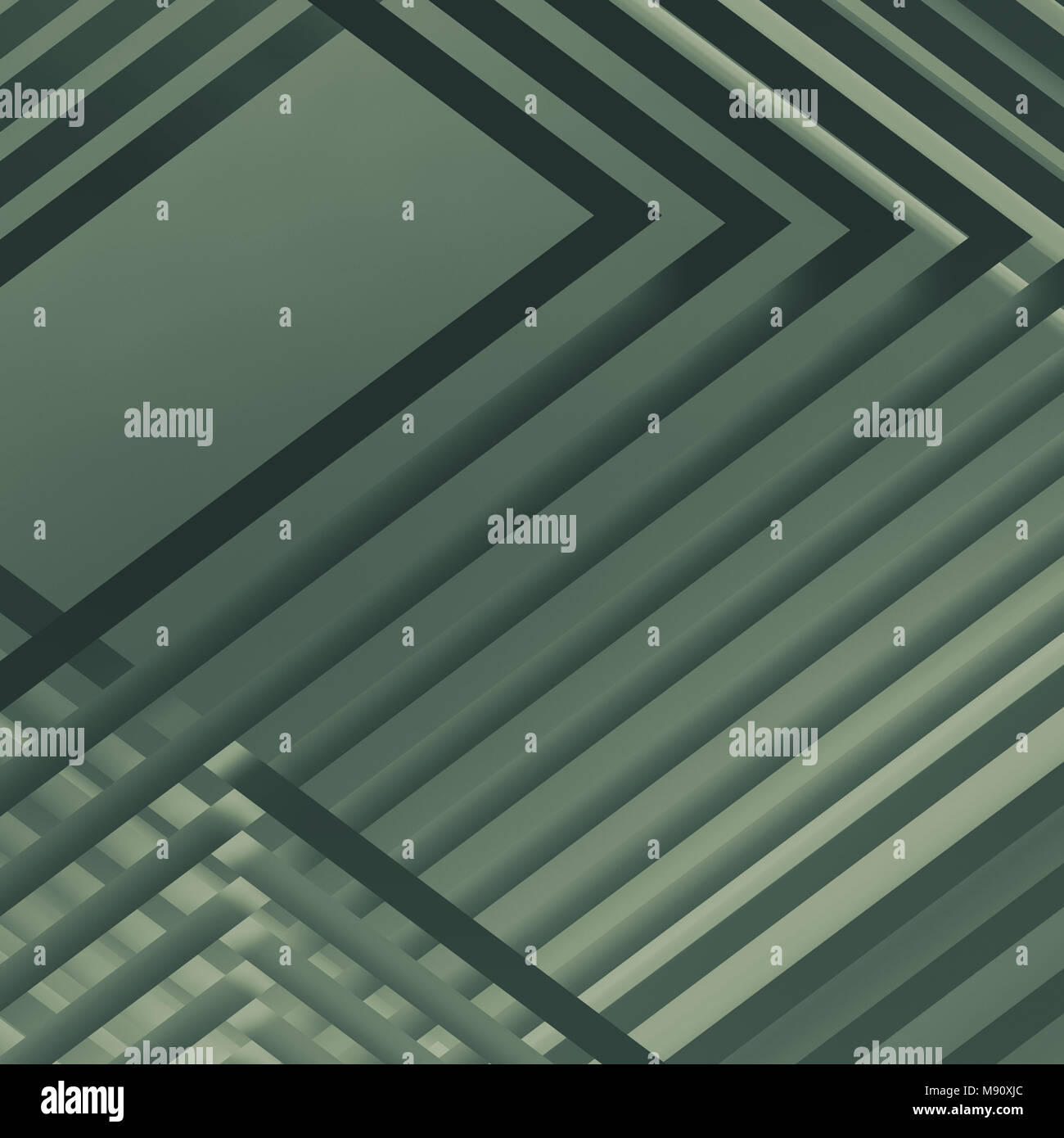 Abstract square digital background, green toned geometric pattern with ...