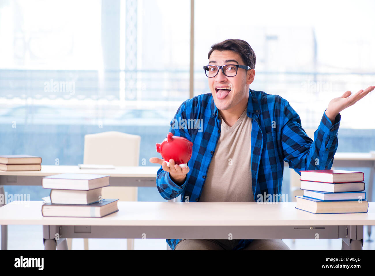 Concept of affordable textbooks and cost of education Stock Photo - Alamy