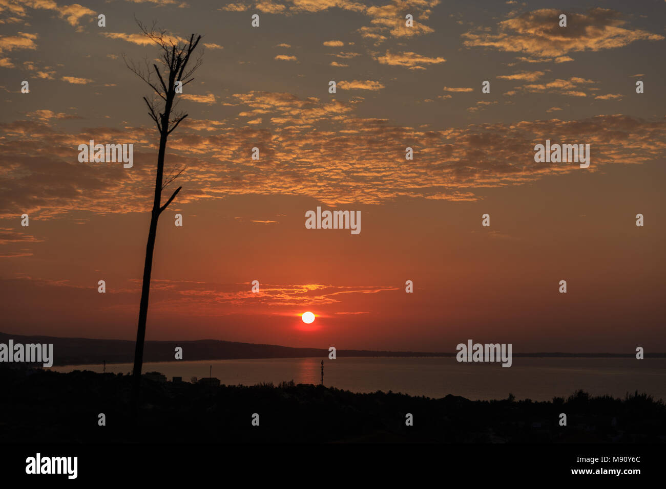 Beautiful sunrise with dramatic cloudscape in Mui Ne, Vietnam Stock ...