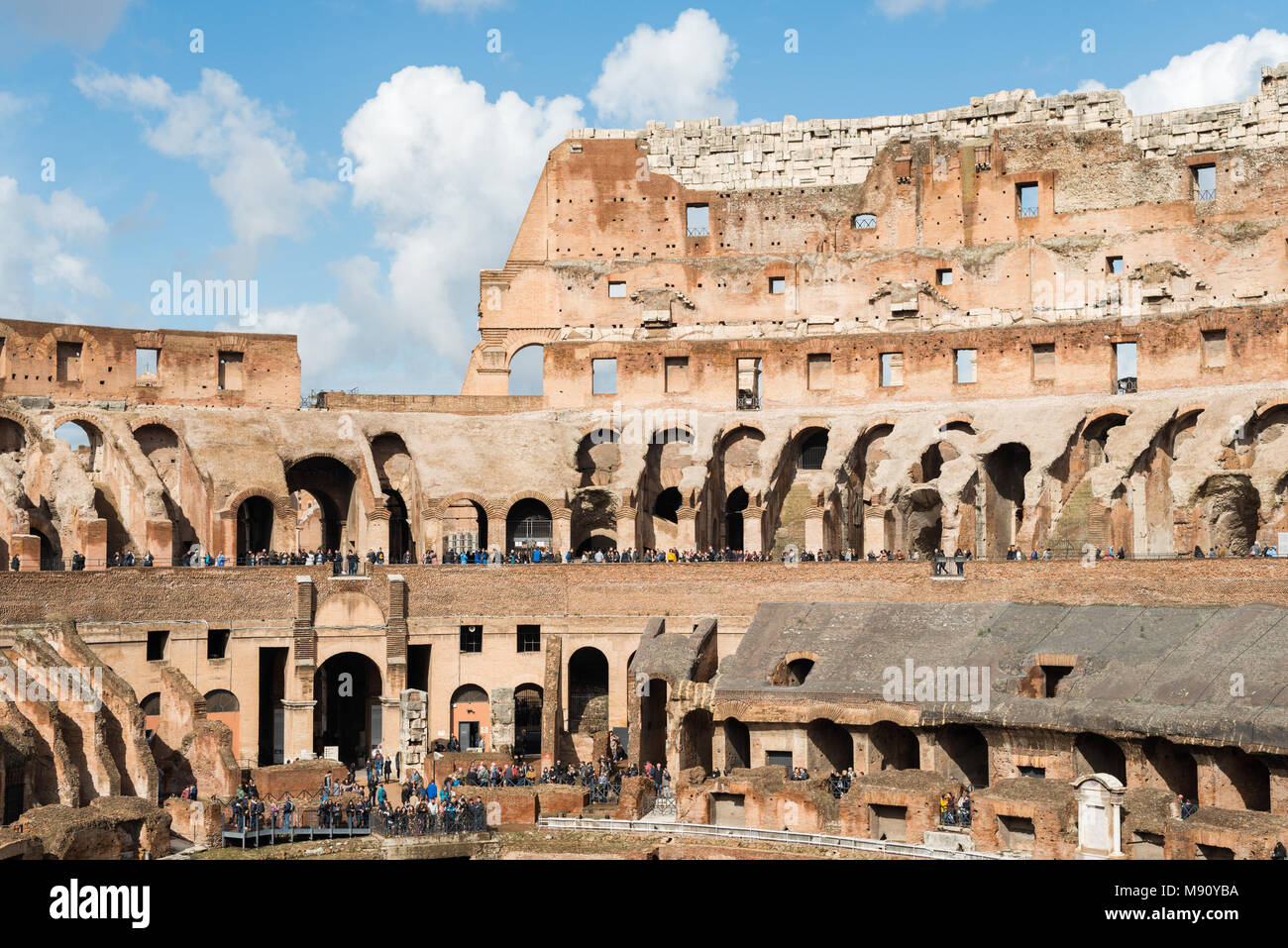 ROME, ITALY, MARCH 07, 2018: Wide angle picture inside of the amazing ...