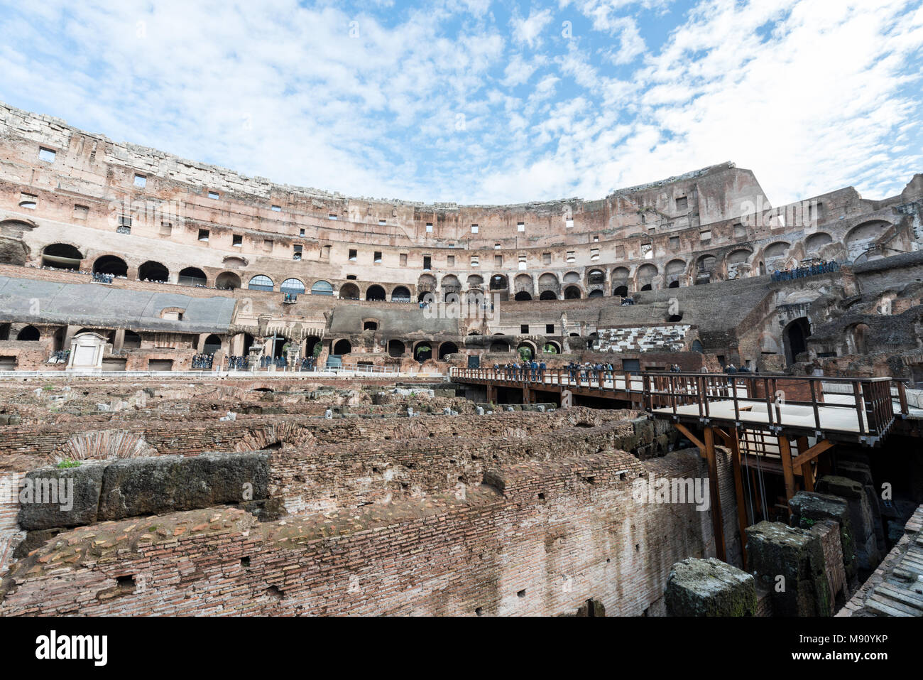 ROME, ITALY, MARCH 07, 2018: Wide angle picture inside of the beautiful ...