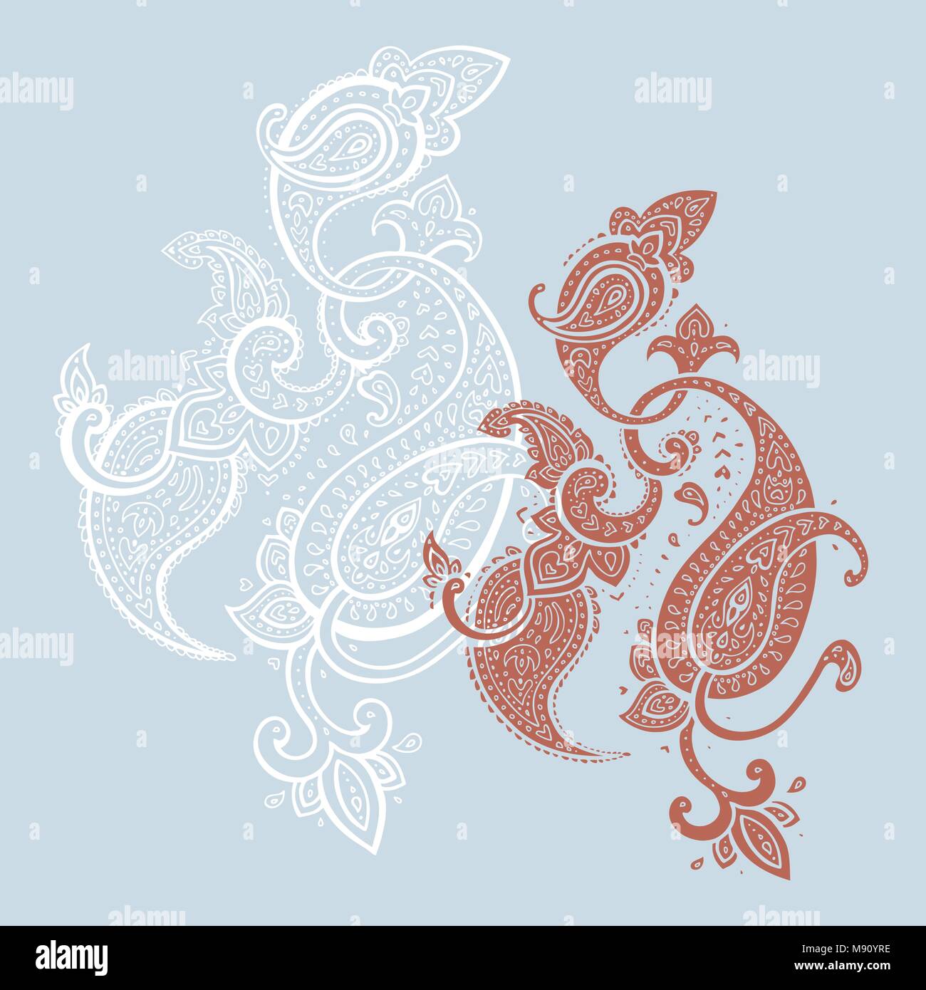 Paisley. Hand Drawn Boho ornament. Vector illustration Stock Vector ...