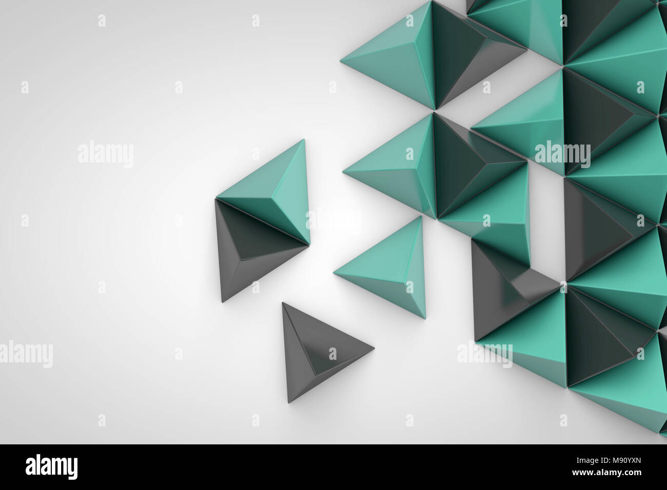 Abstract geometric background made from triangular pyramid shapes Stock ...