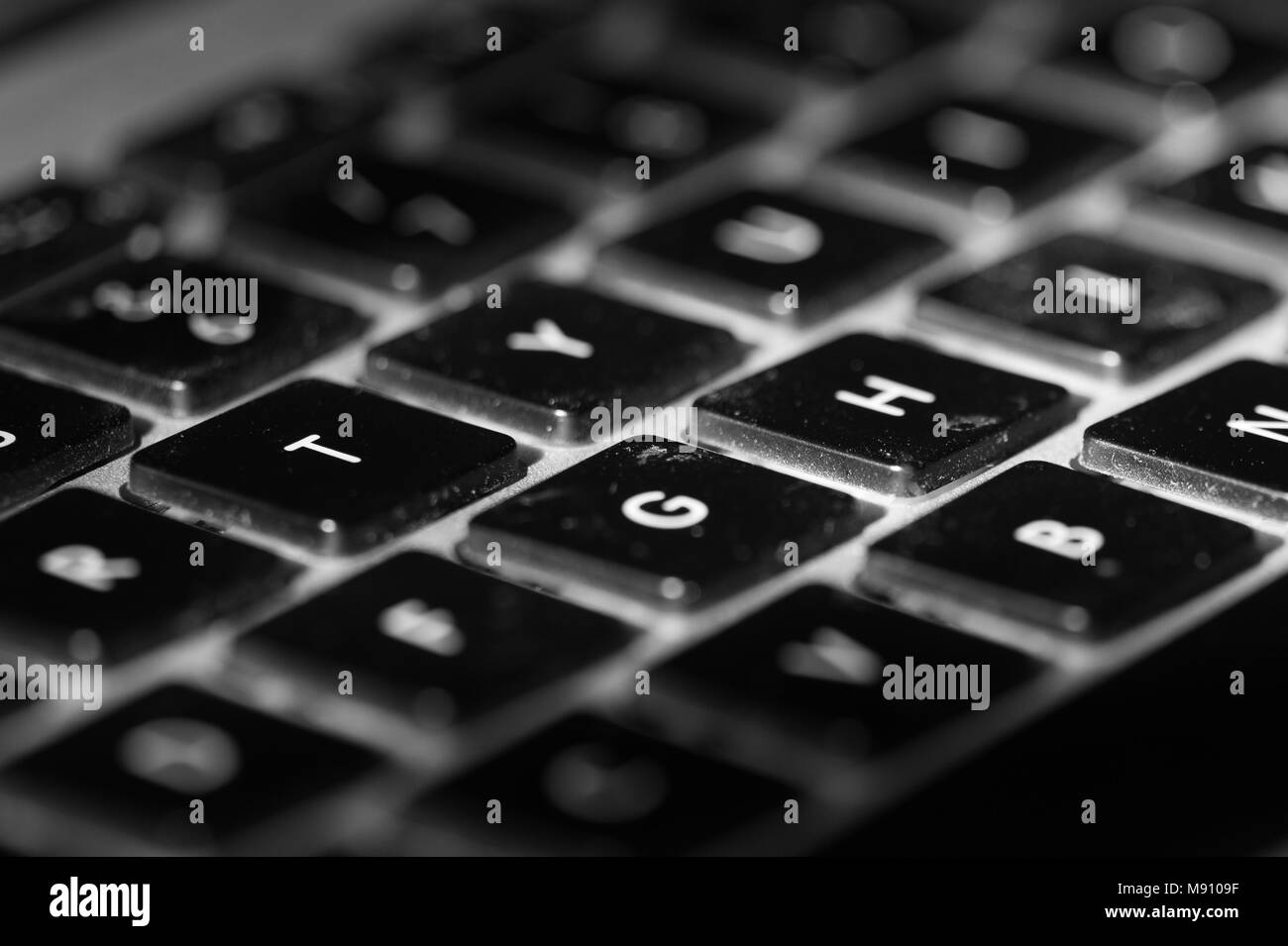 Detail of the keyboard keys of a laptop Stock Photo - Alamy