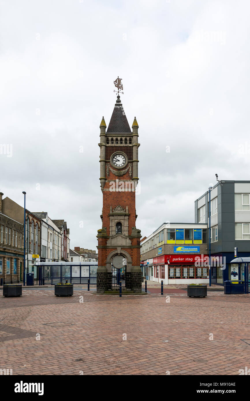 Redcar , North Yorkshire , England. The Clock Tower in the town centre ...