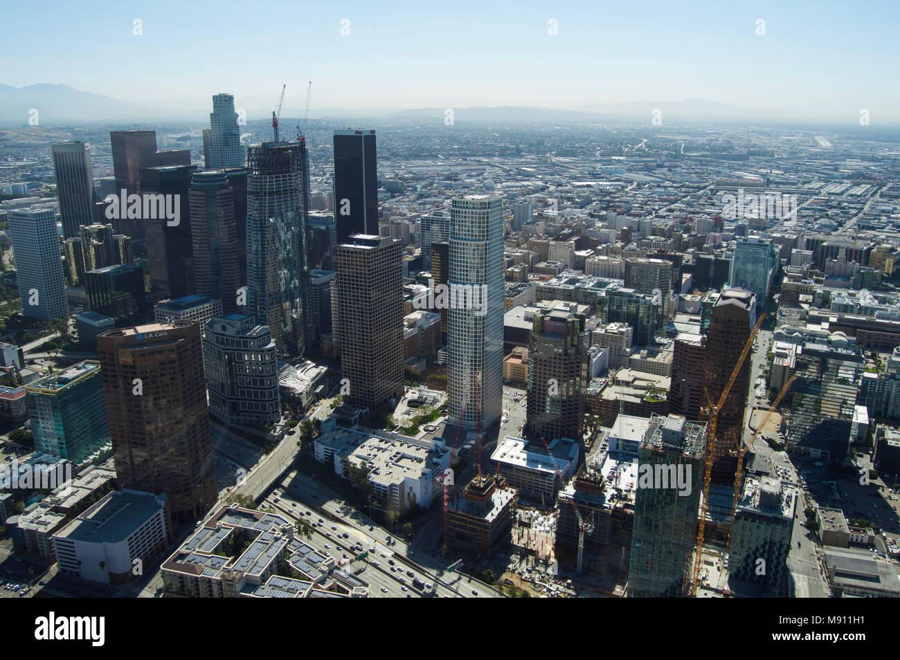 Los angeles helicopter view hi-res stock photography and images - Alamy