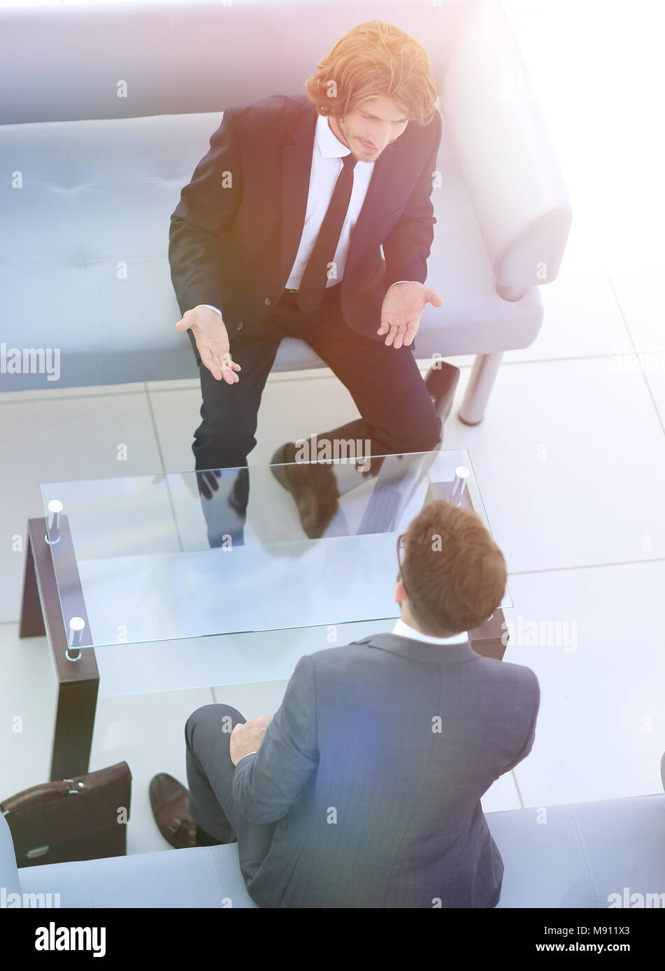 dialogue between two business people Stock Photo - Alamy