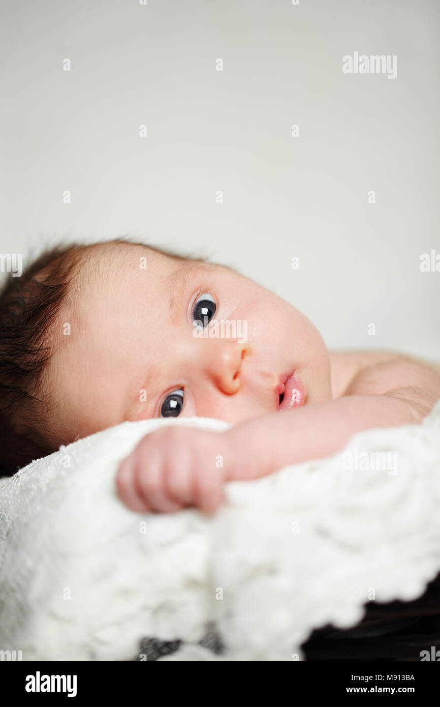 Baby, cute face closeup Stock Photo - Alamy