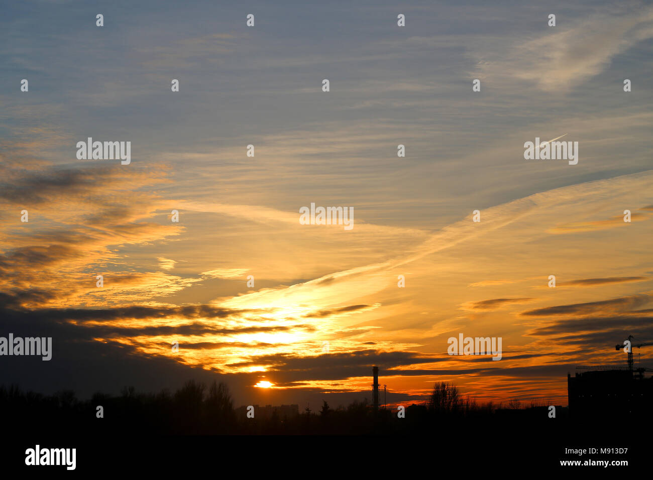 Photo of a beautiful sunset landscape Stock Photo - Alamy