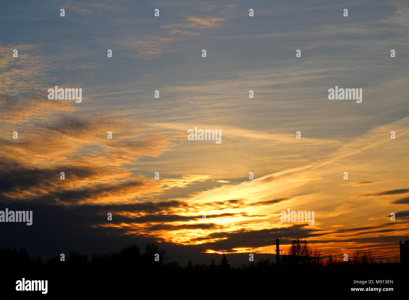 Photo of a beautiful sunset landscape Stock Photo - Alamy