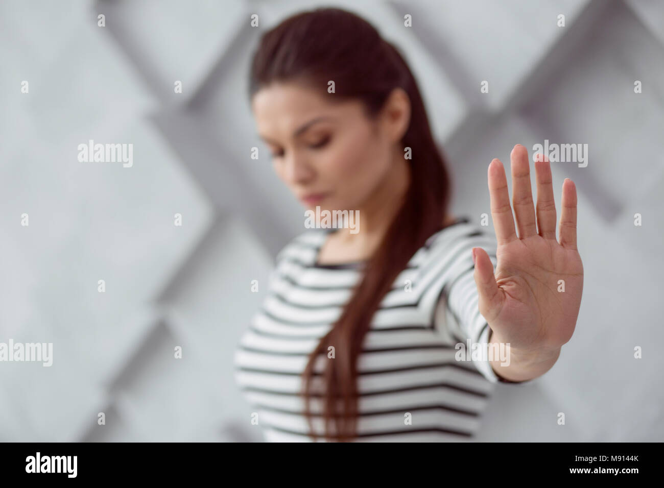 Selective focus of a female hand Stock Photo - Alamy