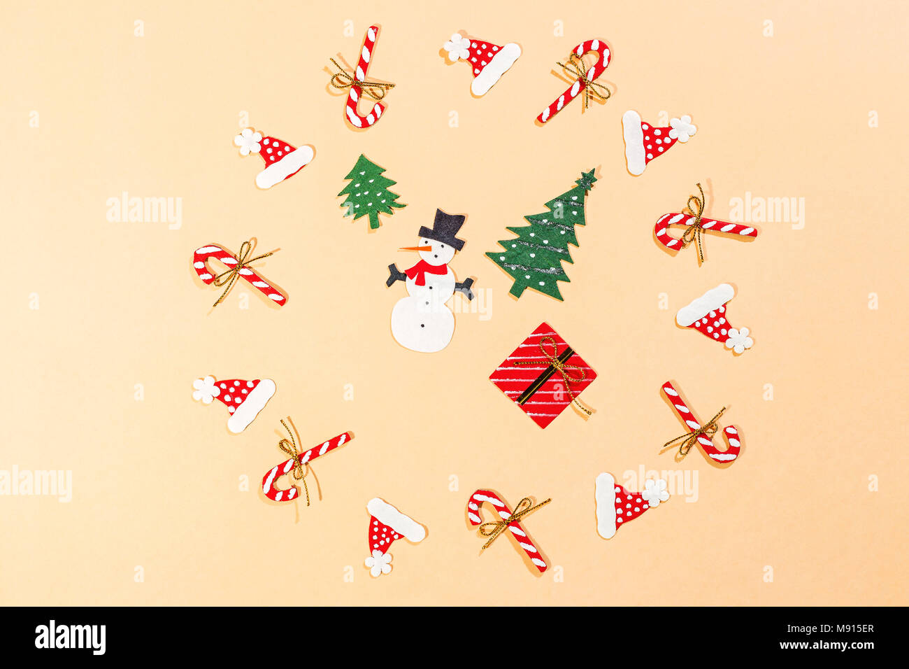 Paper craft for seasonal. On the pink paper background Stock Photo - Alamy