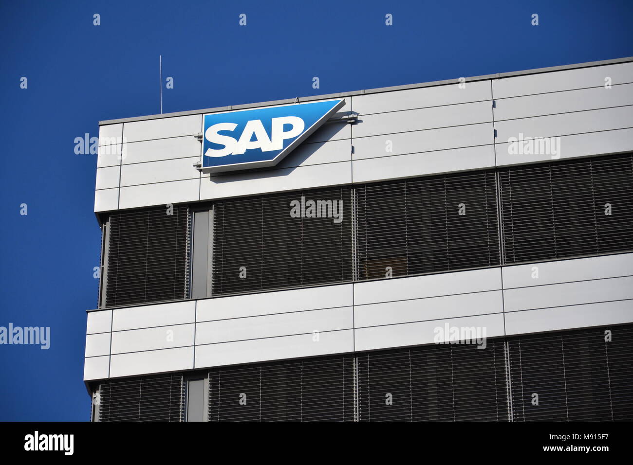 PRAGUE, CZECH REPUBLIC - MARCH 20 2018: SAP multinational software ...